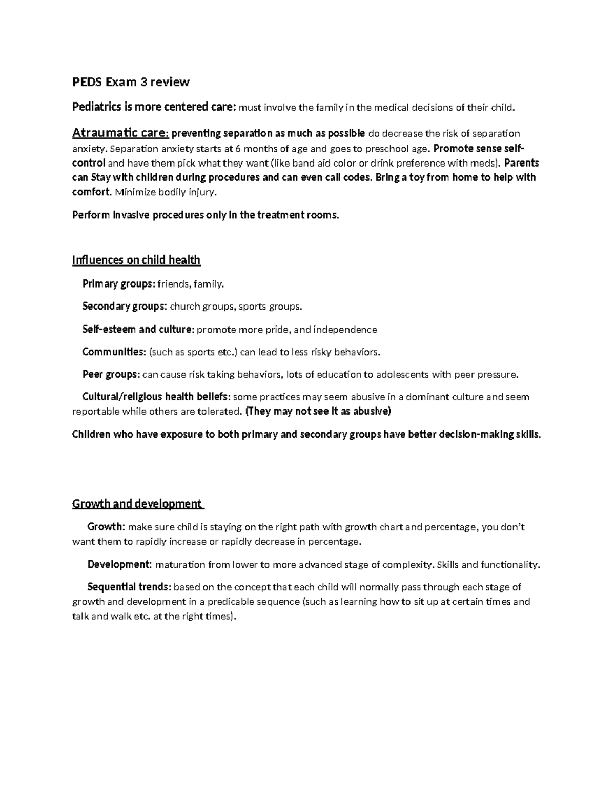 PEDS Exam 3 Study Guide: Cardiac & Respiratory Insights - Studocu