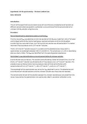 CH201 experiment 1 - Experiment: Reduction of Benzophenone with Sodium ...