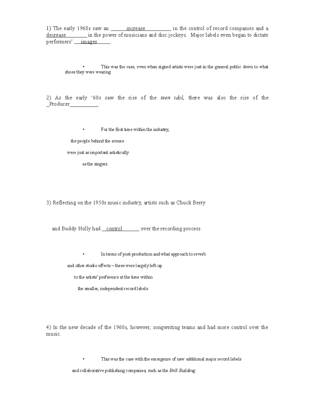 Lecture 9 Part 1 Notes - Patrick Brink - 1) The early 1960s saw an ...