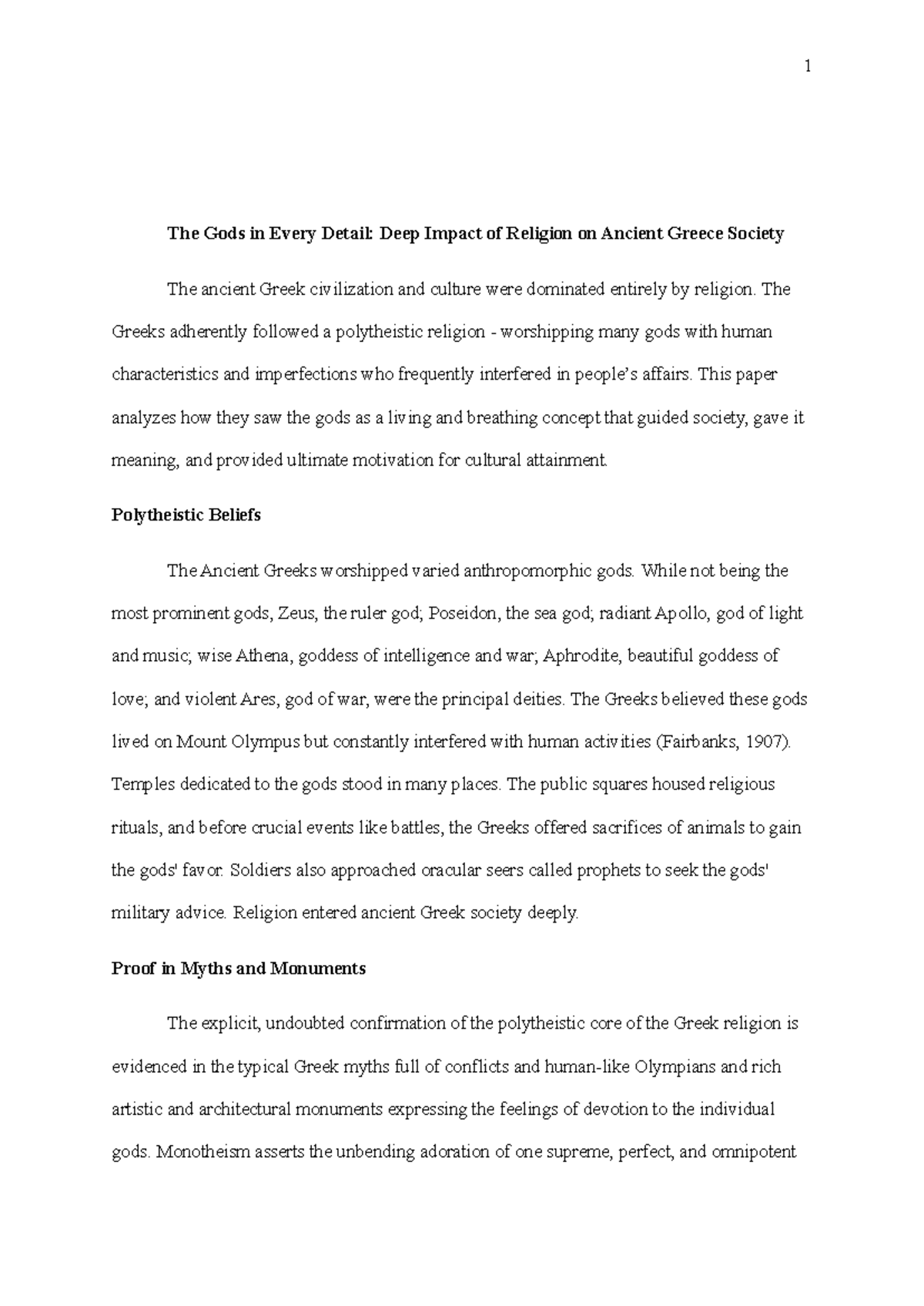 The Impact of Religion on Ancient Greek Society: A Study (CIV 2) - Studocu