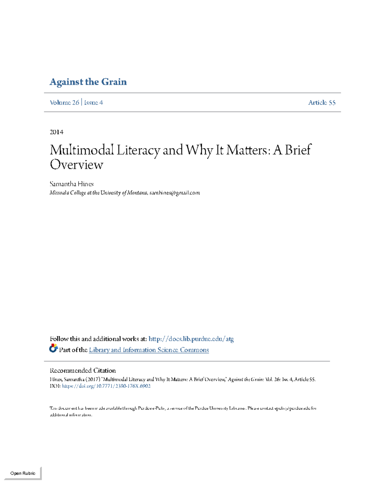 Multimodal Literacy and Why It Matters A Brief Overview - Against the ...