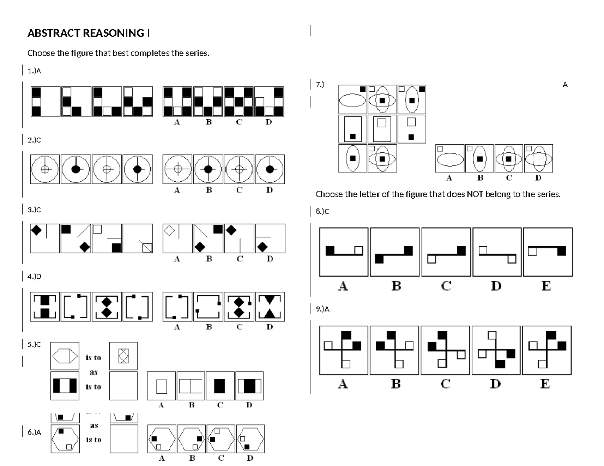Abstract-Logical-Reasoning-Reviewer (Course Code: AR-101) - Studocu