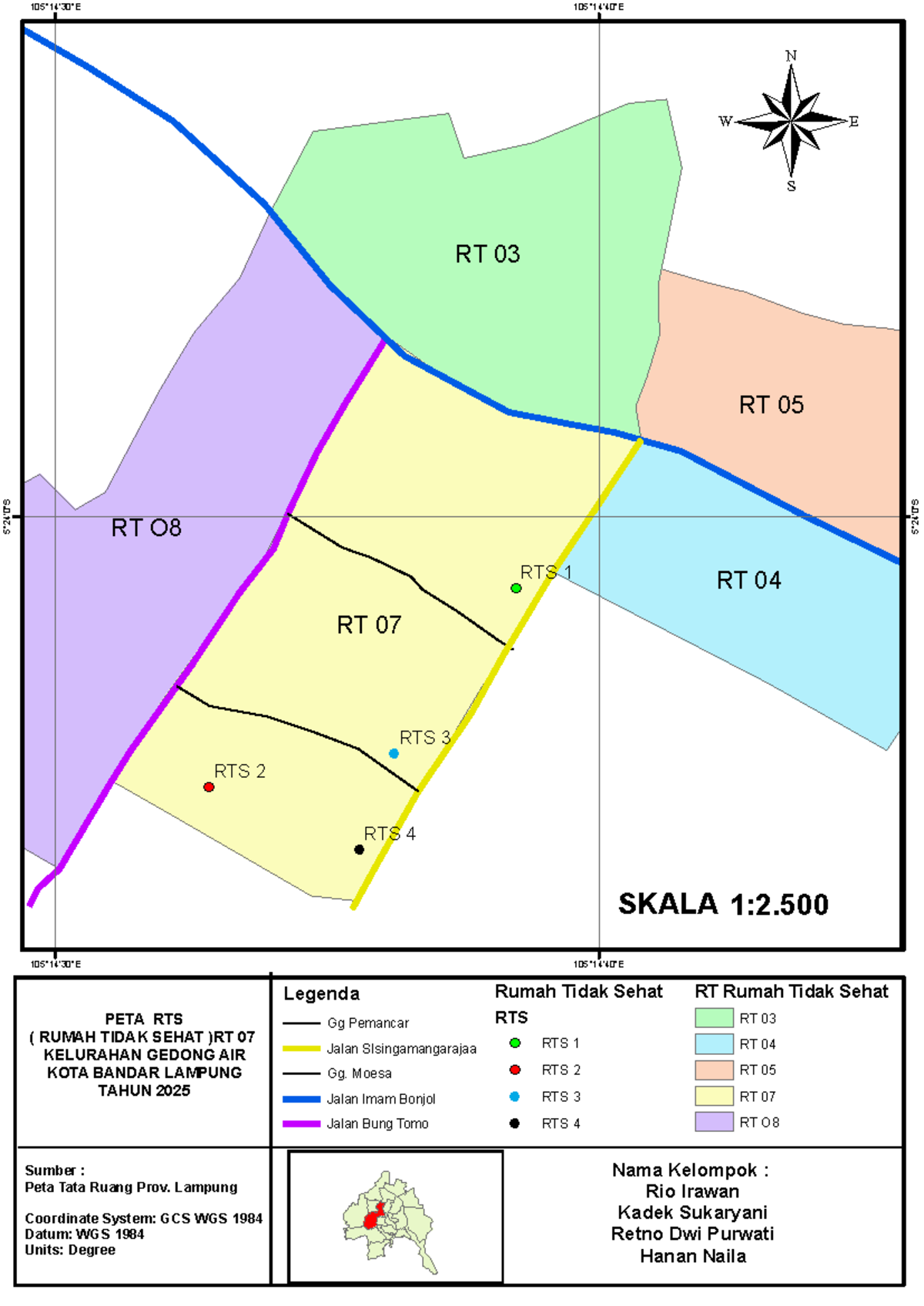Peta RTRW Fix - RT 03, RT 05, RT 07, & Rumah Tidak Sehat 2025 - Studocu