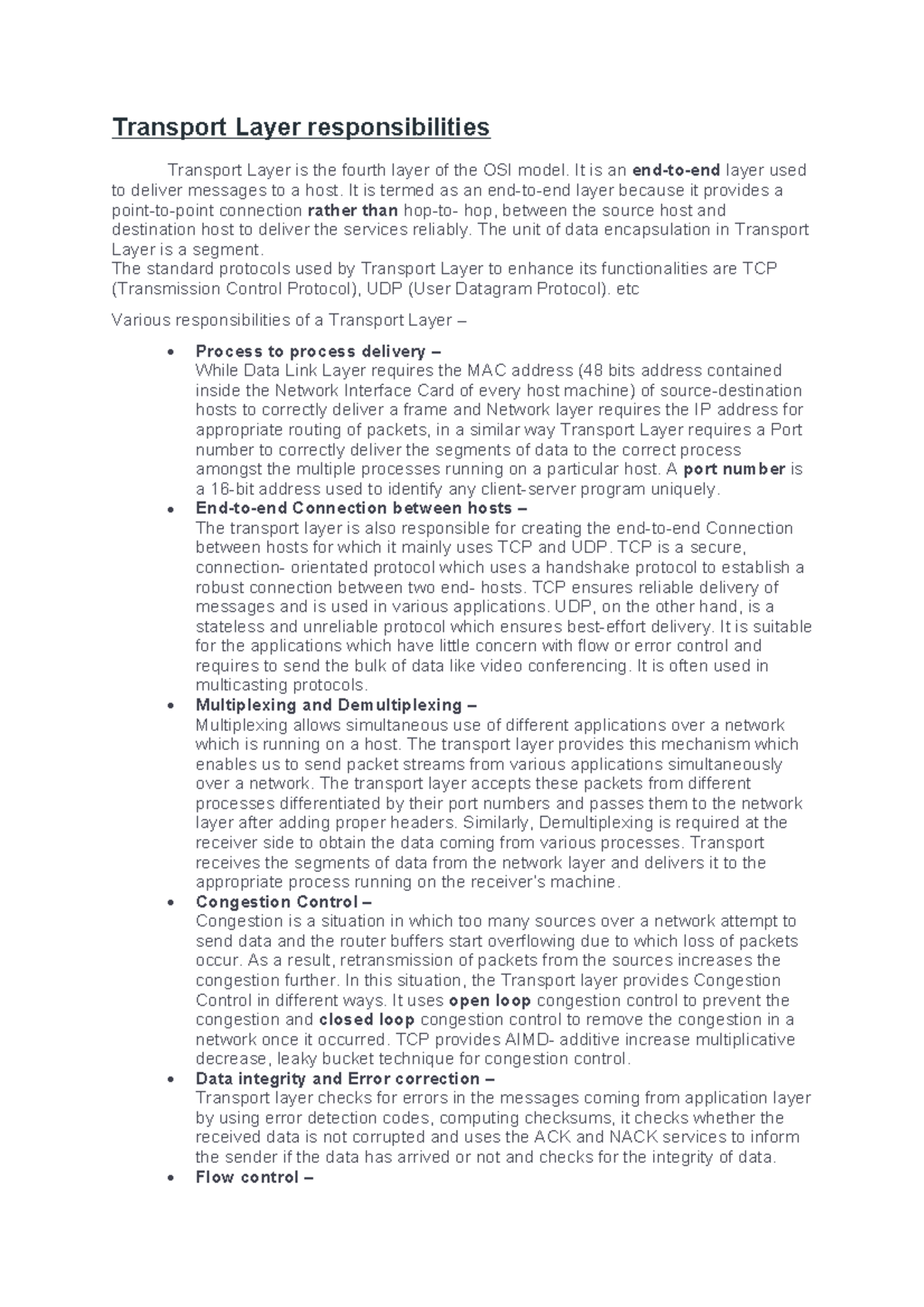 Transport Layer Overview: Responsibilities & Protocols in Networking ...
