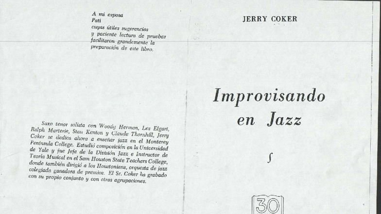 Improvisando en Jazz: Un Estudio de Jerry Coker y su Método - Studocu