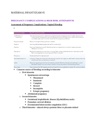 [Solved] For each assessment finding click to specify if the finding is - Maternal Infant ...