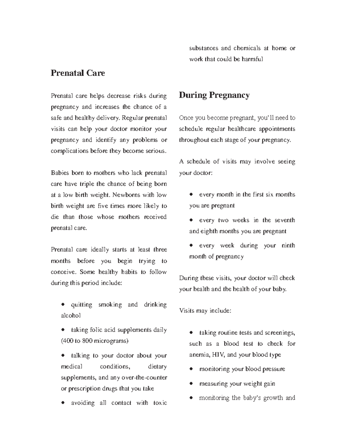 Prenatal Care: Essential Tips for a Healthy Pregnancy - Studocu
