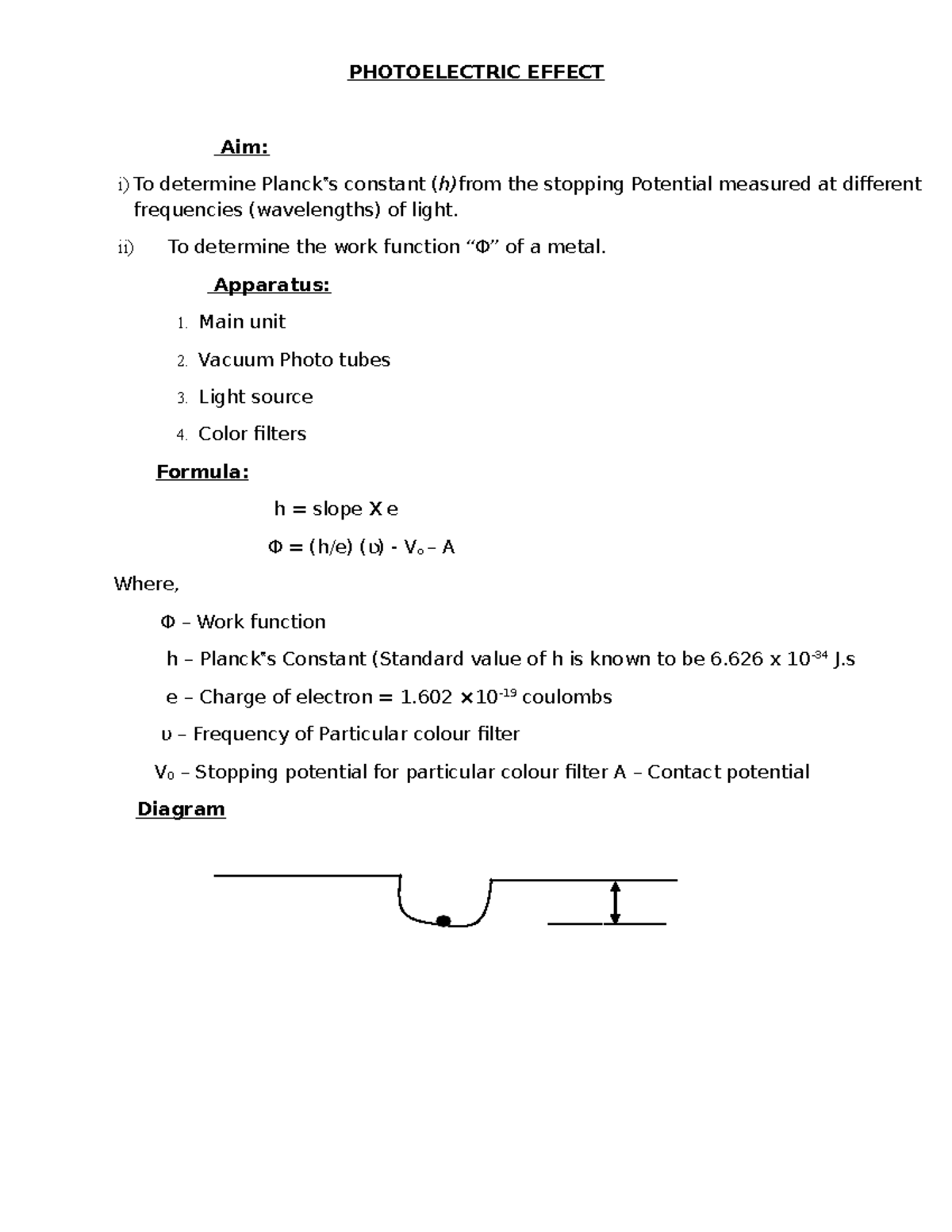 PHOTOELECTRIC EFFECT & ENERGY BAND GAP EXPERIMENTS - Studocu