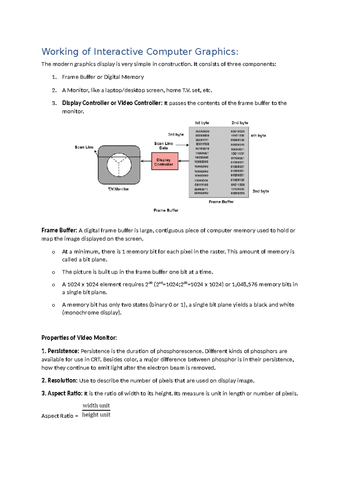Classification of Hardware & Software for CG App Dev - Studocu