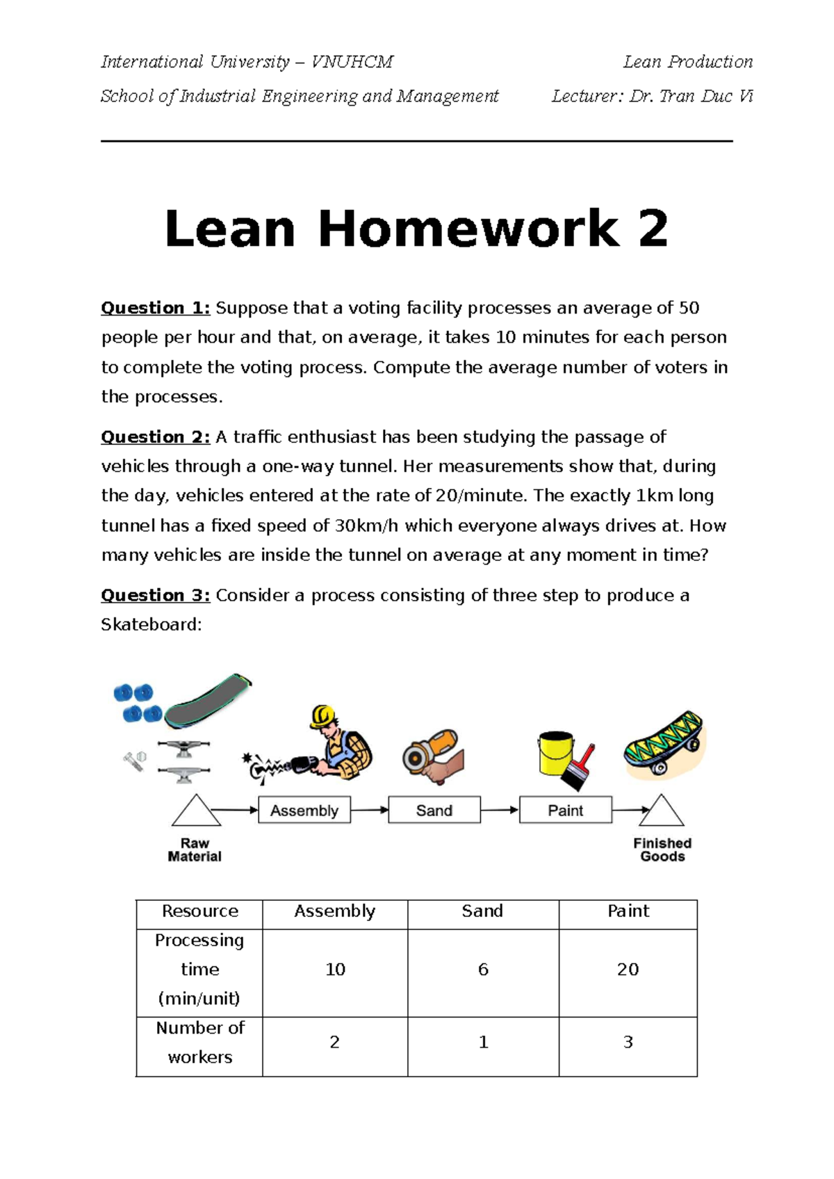 Lean Production Homework 2 [IE 101] - Chapter 2 Questions - Studocu