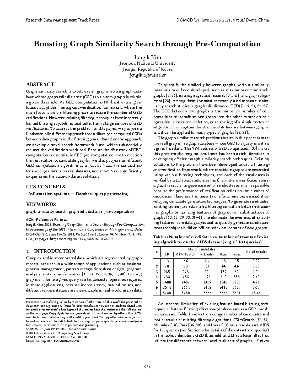 GED graph edit distance - Boosting Graph Similarity Search through Pre ...