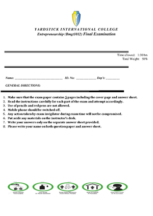 Inclusive final exams - this course is very good - Inclusiveness Final ...