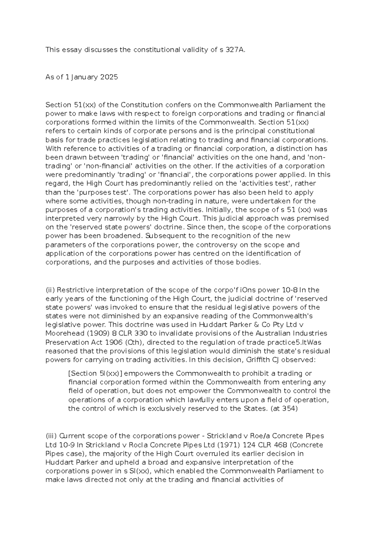Constitutional Validity of Section 327A: A Comprehensive Analysis - Studocu
