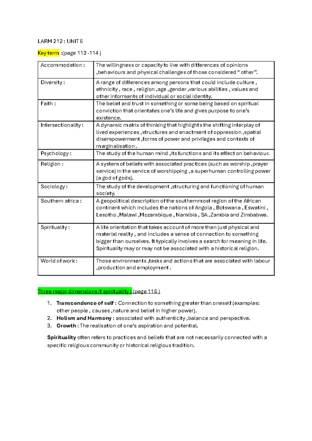 LARM 212: Unit 6 - Key Terms and Concepts on Diversity and Inclusion ...