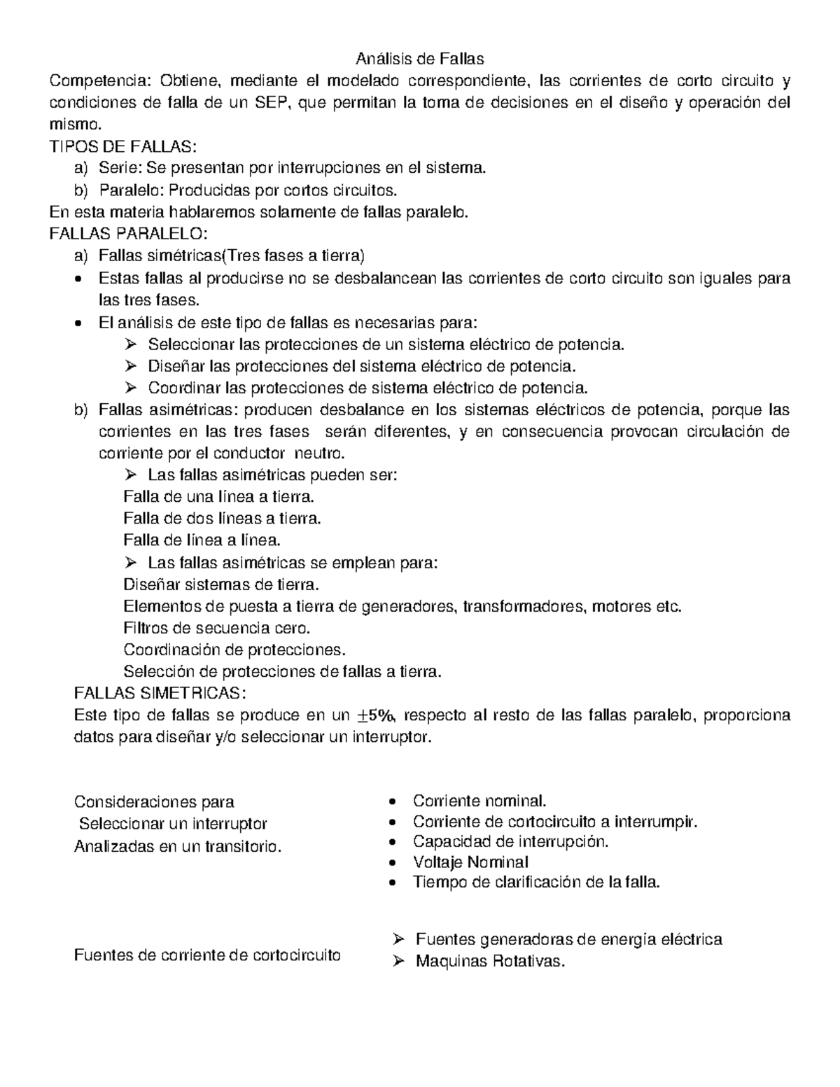 Análisis de Fallas Simétricas en Sistemas Eléctricos SEP 2023 - Studocu