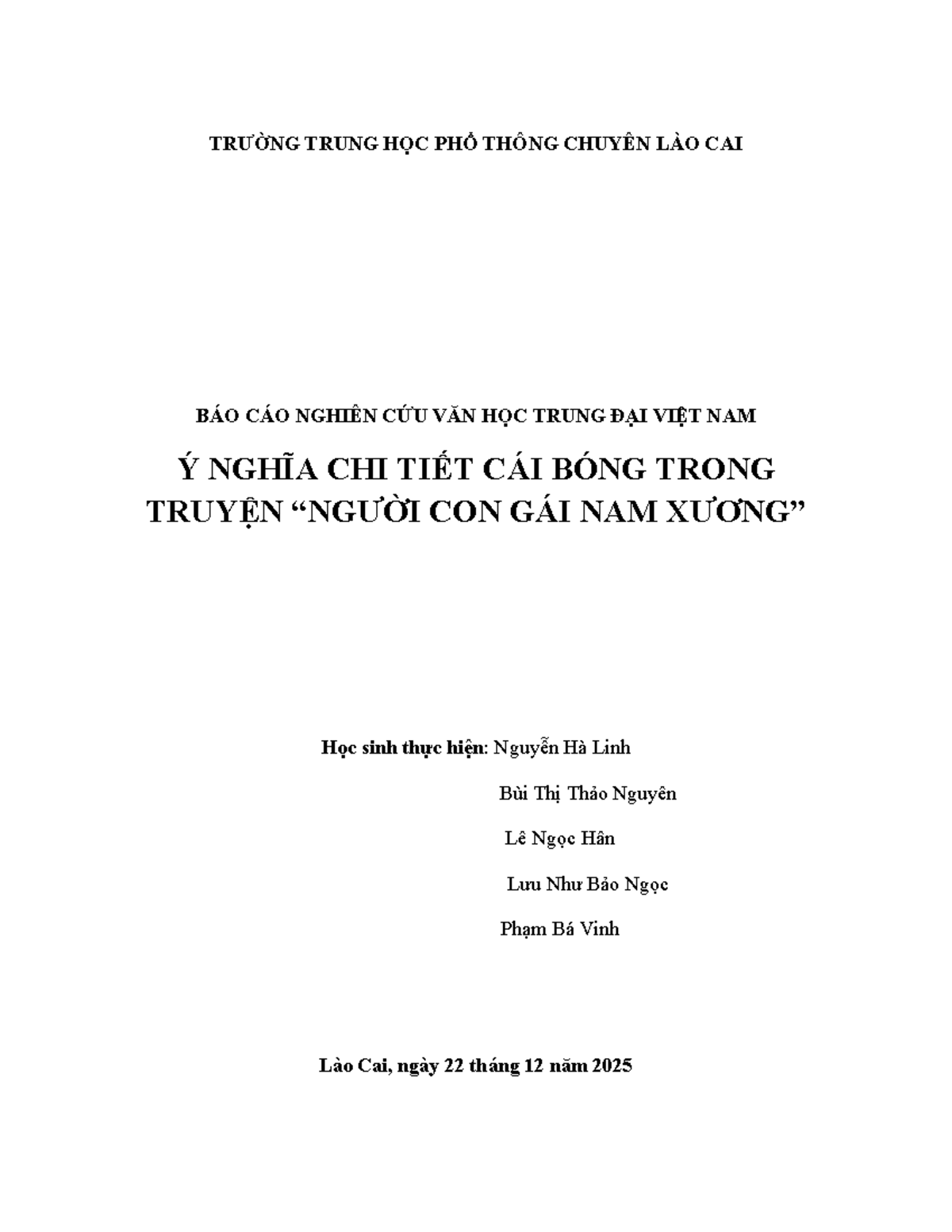 Nghiên Cứu Ý Nghĩa Chi Tiết Cái Bóng Trong Truyện Con Gái Nam - VH123 ...