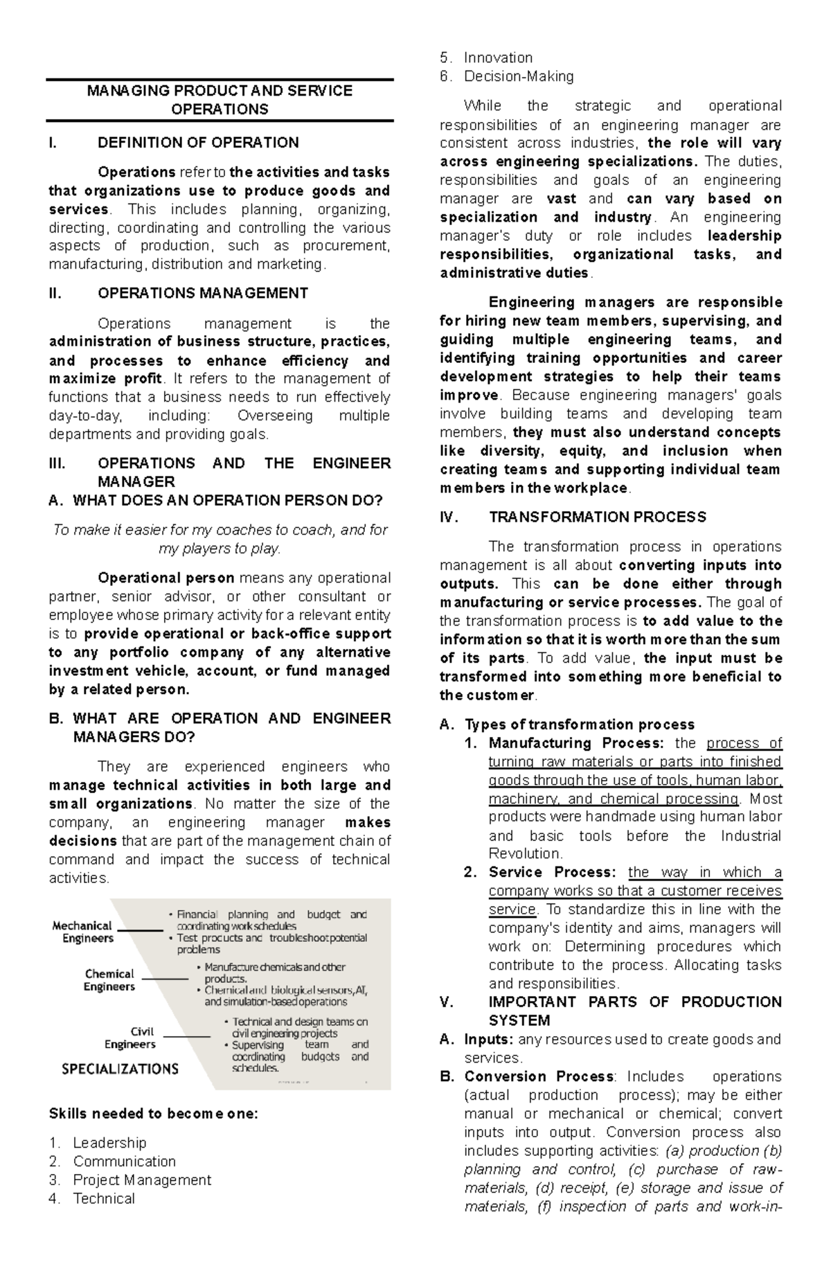 Engineering Management (Final Exam Notes) - Studocu