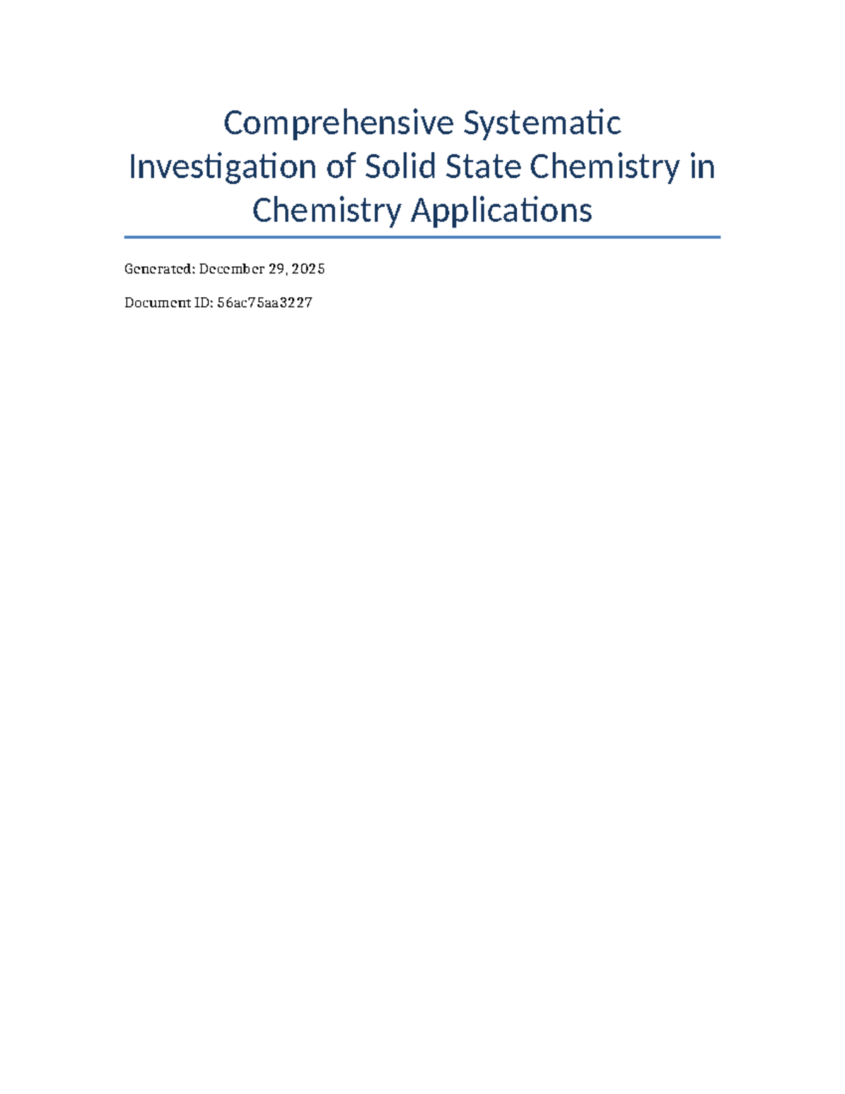 06 Chemistry: Comprehensive Investigation of Solid State Chemistry ...