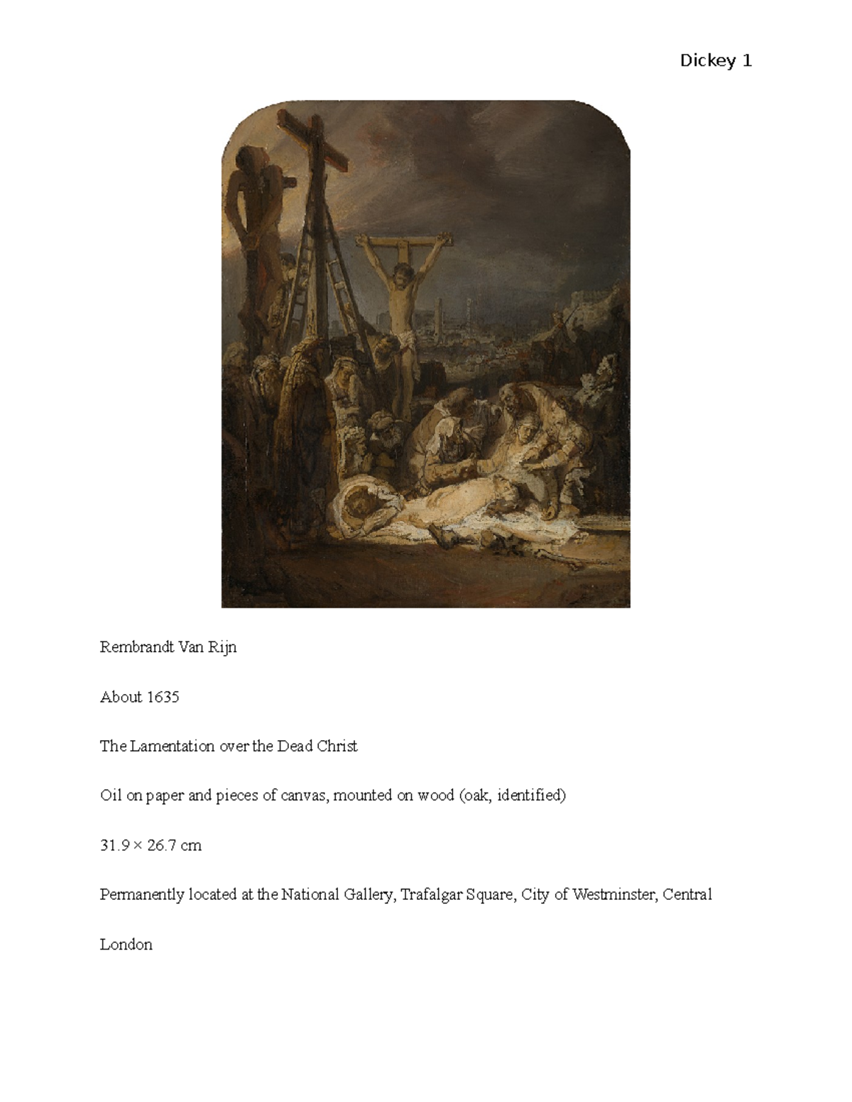 Arts 105 Artist Report: Rembrandt Van Rijn and His Legacy - Studocu