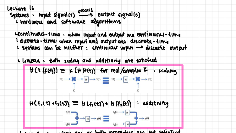 Lecture 16: Signal Processing Systems - Input/Output Analysis - Studocu