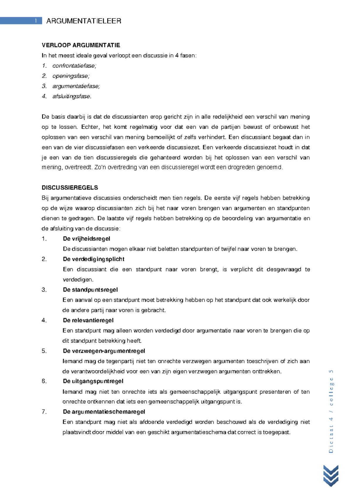 Feit, Standpunt, Argument en Argumentatie: Een Analyse van ...