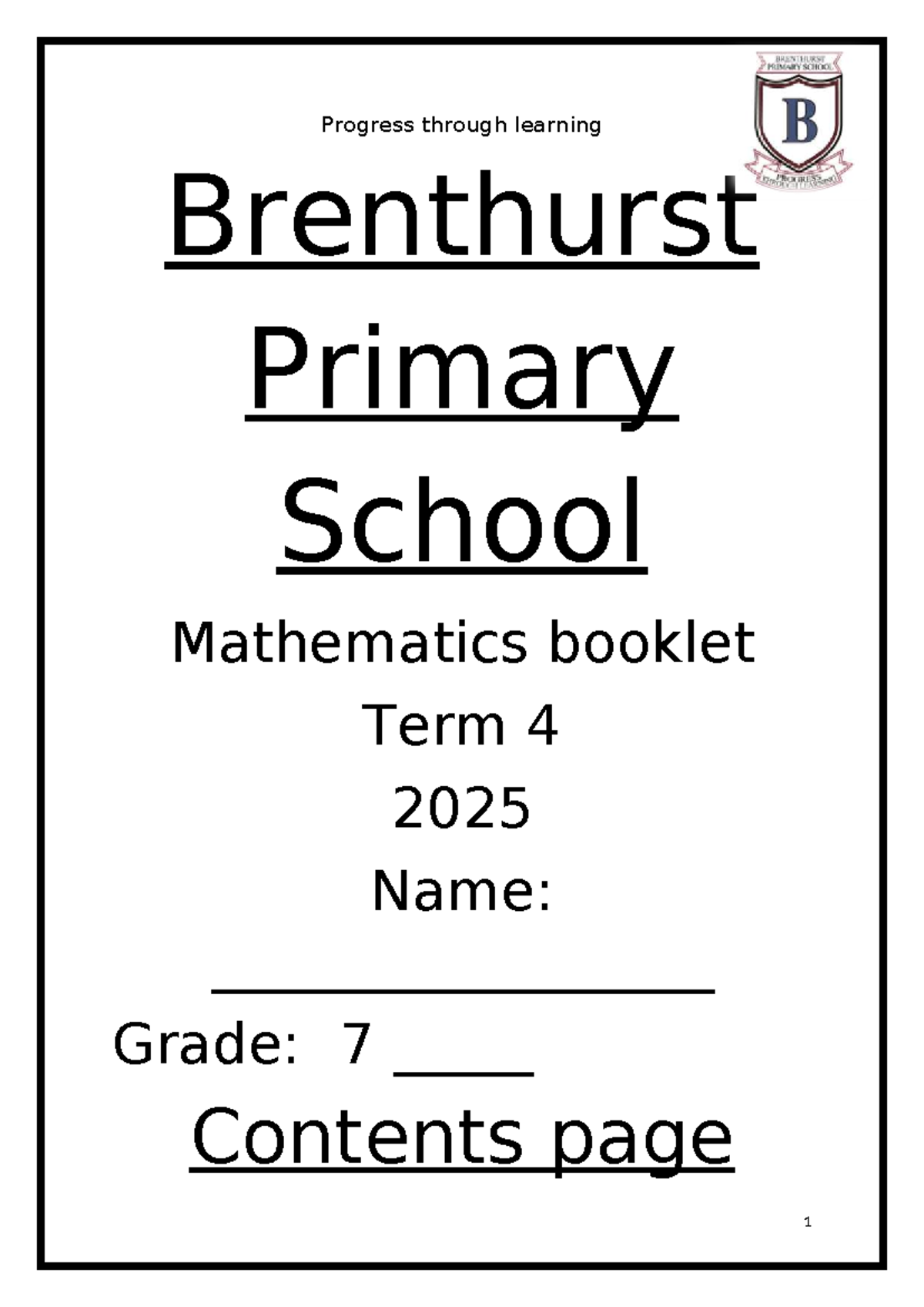 Mathematics Booklet Grade 7 Term 4: Data Handling & Graphing Techniques - Studocu