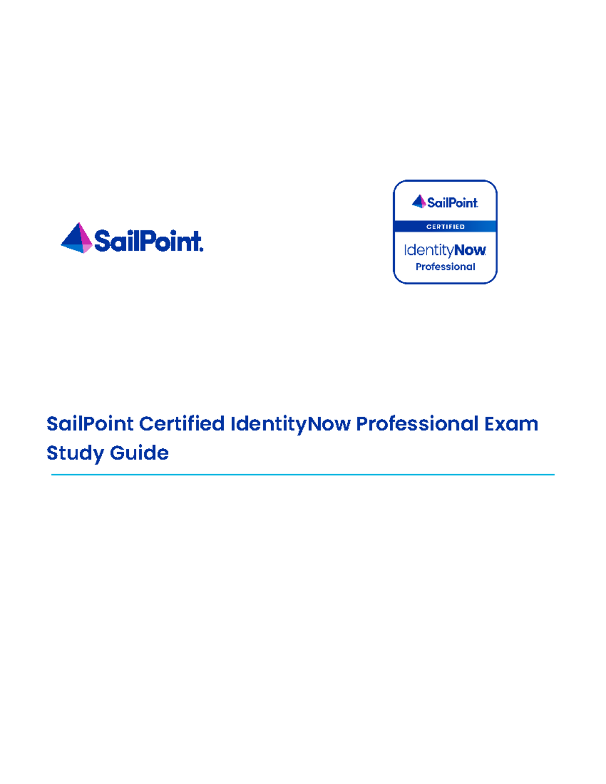 SailPoint IdentityNow Professional Exam Study Guide (Exam Prep) - Studocu