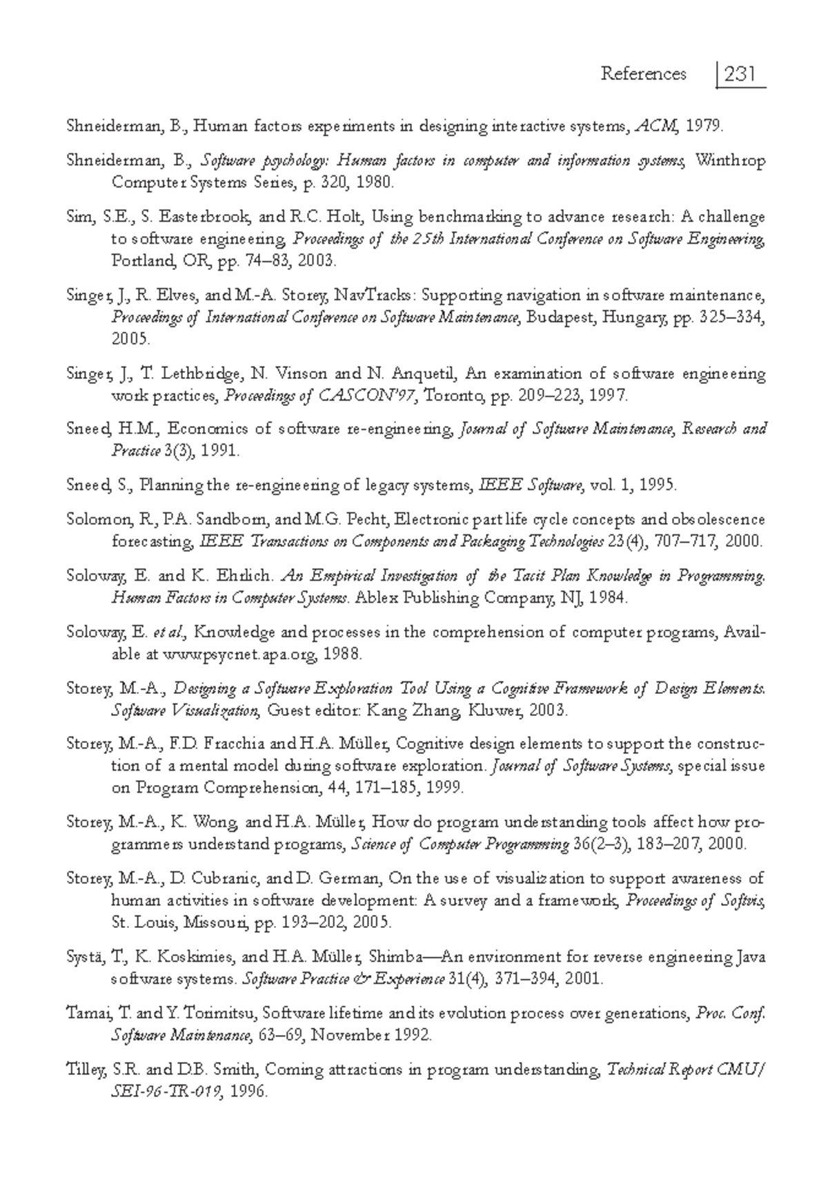 Zlib - n/a - References 231 Shneiderman, B., Human factors experiments ...