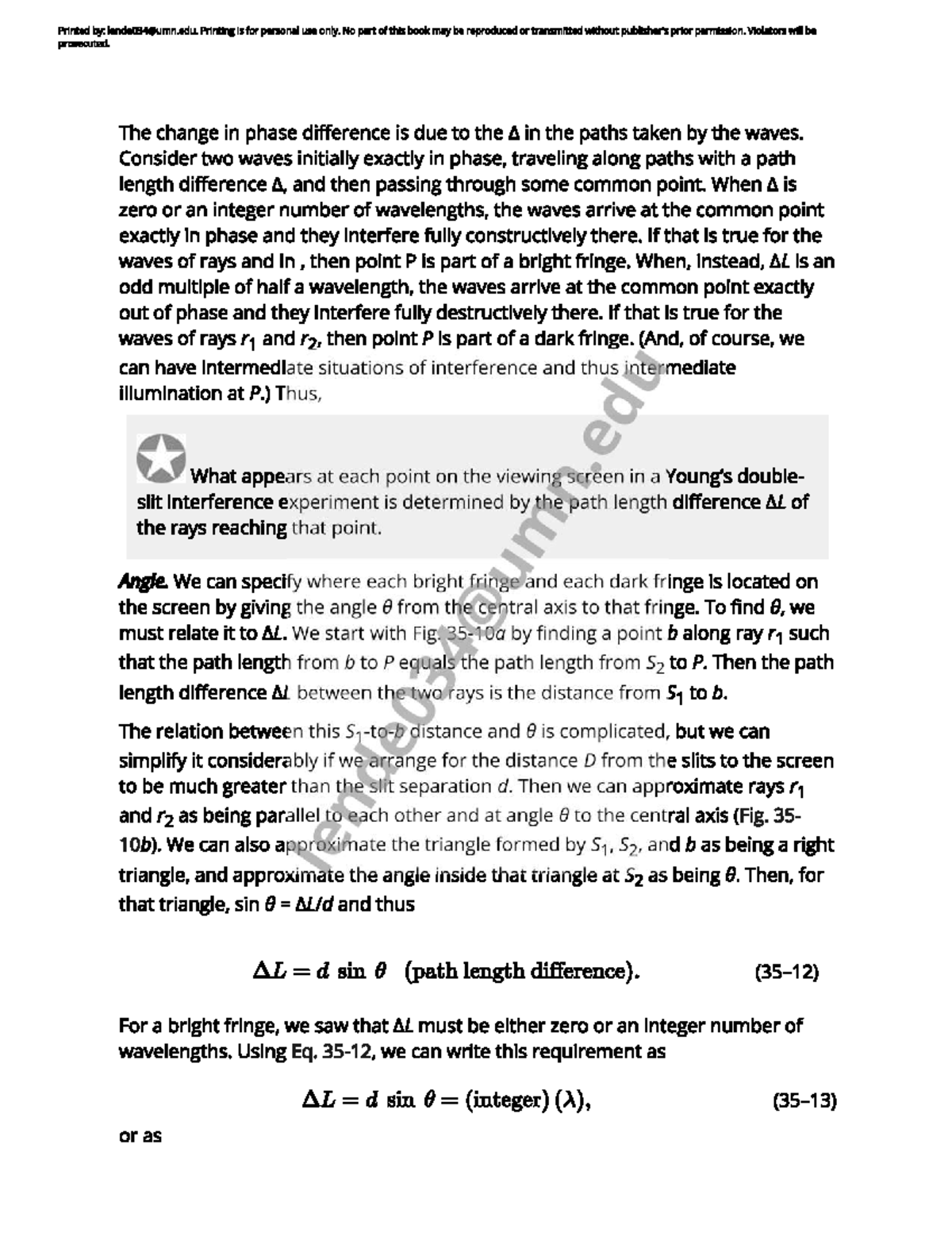 Young's Interference Experiment: Key Concepts and Calculations - Studocu