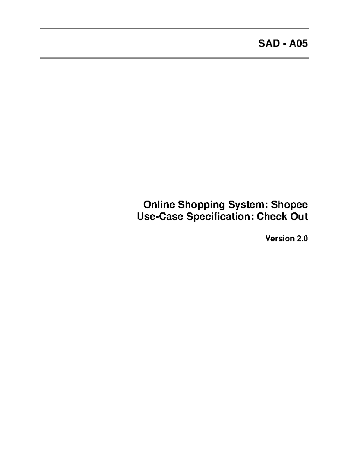 [Use-case Specification] Check Out - Shopee - SAD - A Online Shopping ...