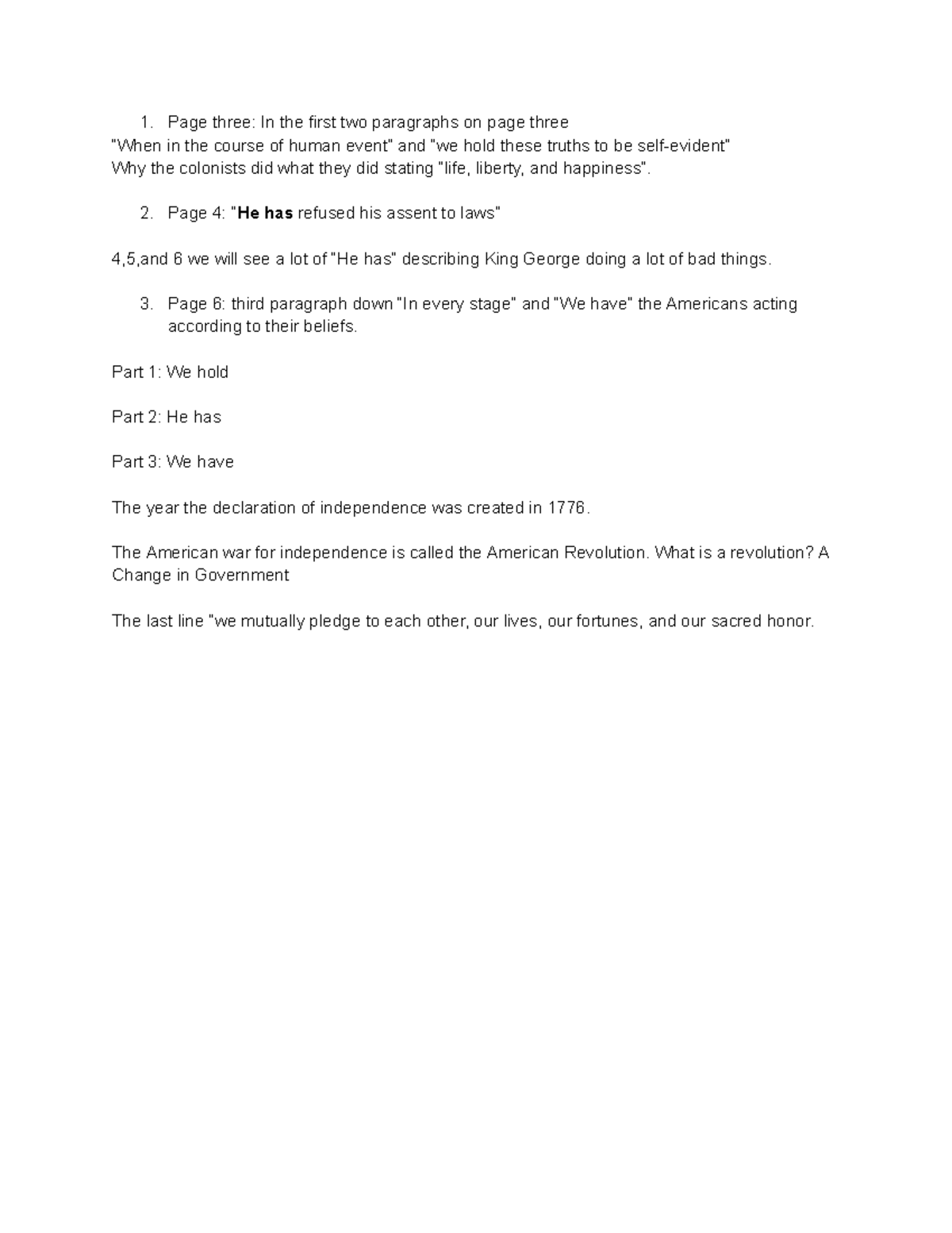 Declaration of Independence Analysis (HIST 101) - Studocu