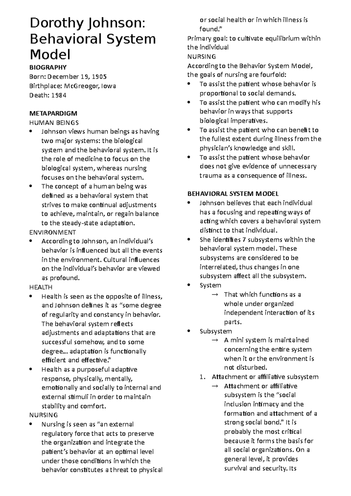 Dorothy-Johnson - retergsdg - Dorothy Johnson: Behavioral System Model ...