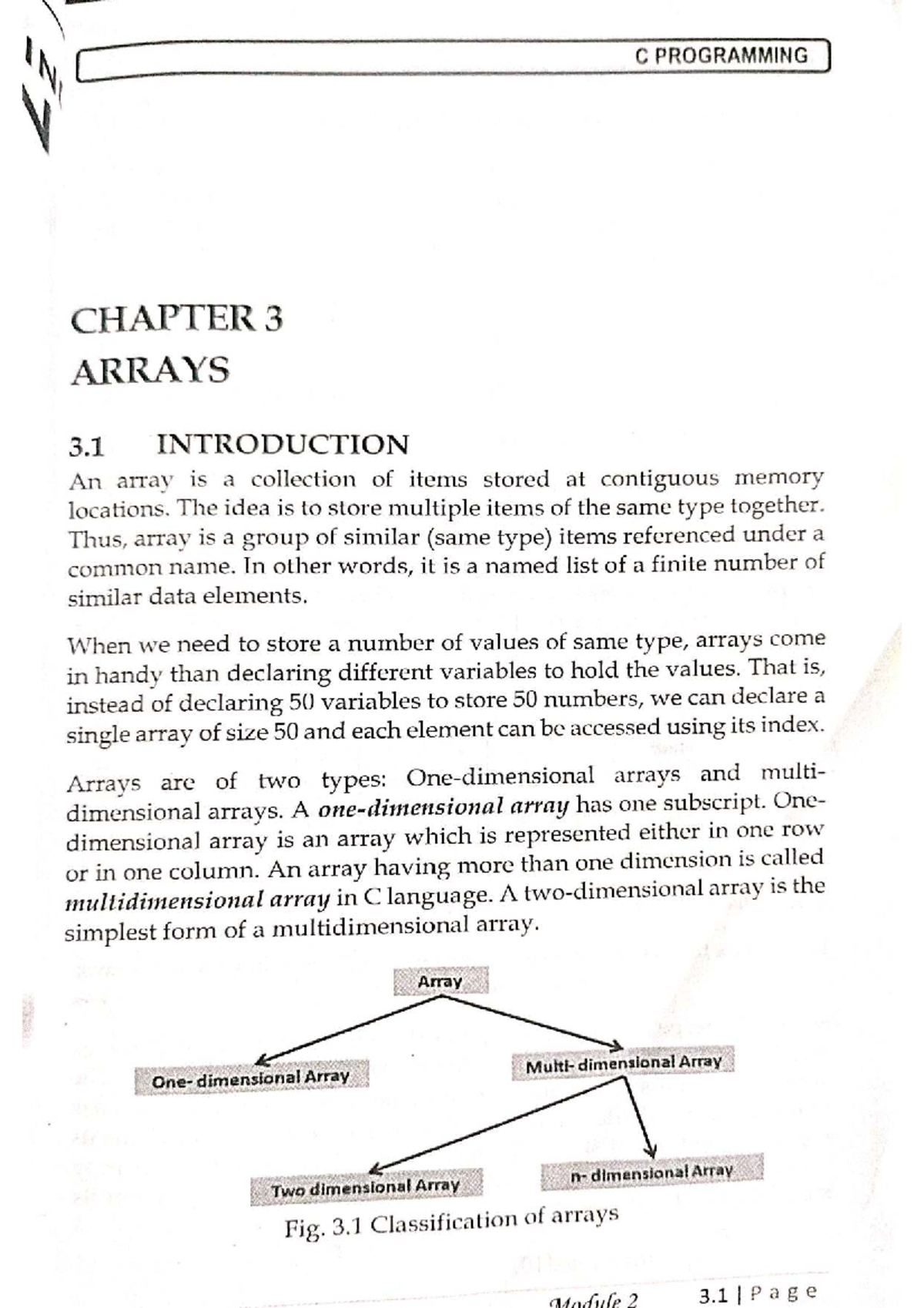 C PROGRAMMING CHAPTER 3: UNDERSTANDING ARRAYS AND DIMENSIONS - Studocu