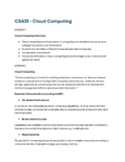 Cloud Computing - cs435 - VU - Studocu