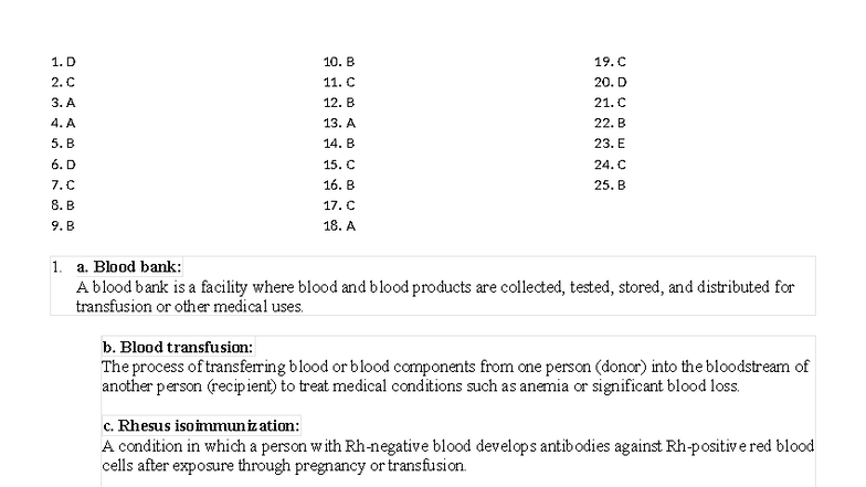 Blood Transfusion Case Study & Nursing Management (NUR 101) - Studocu