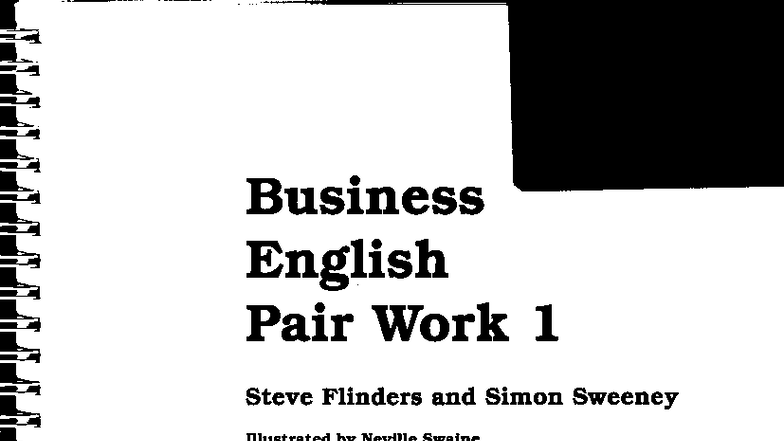 Business English Pair Work I: Activities and Exercises - Studocu