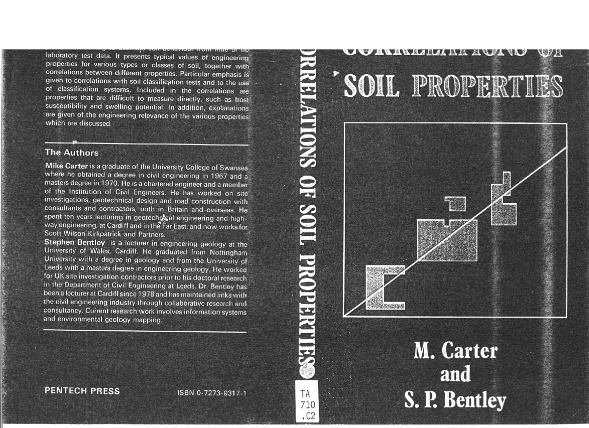 Correlations of Soil Properties for Engineering Applications (C2) - Studocu