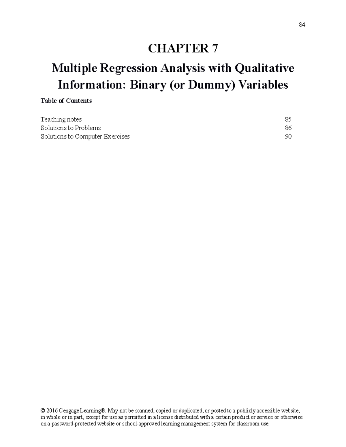 Wooldridge 7e Ch07 - CHAPTER 7 Multiple Regression Analysis with Qualitative Information: Binary ...