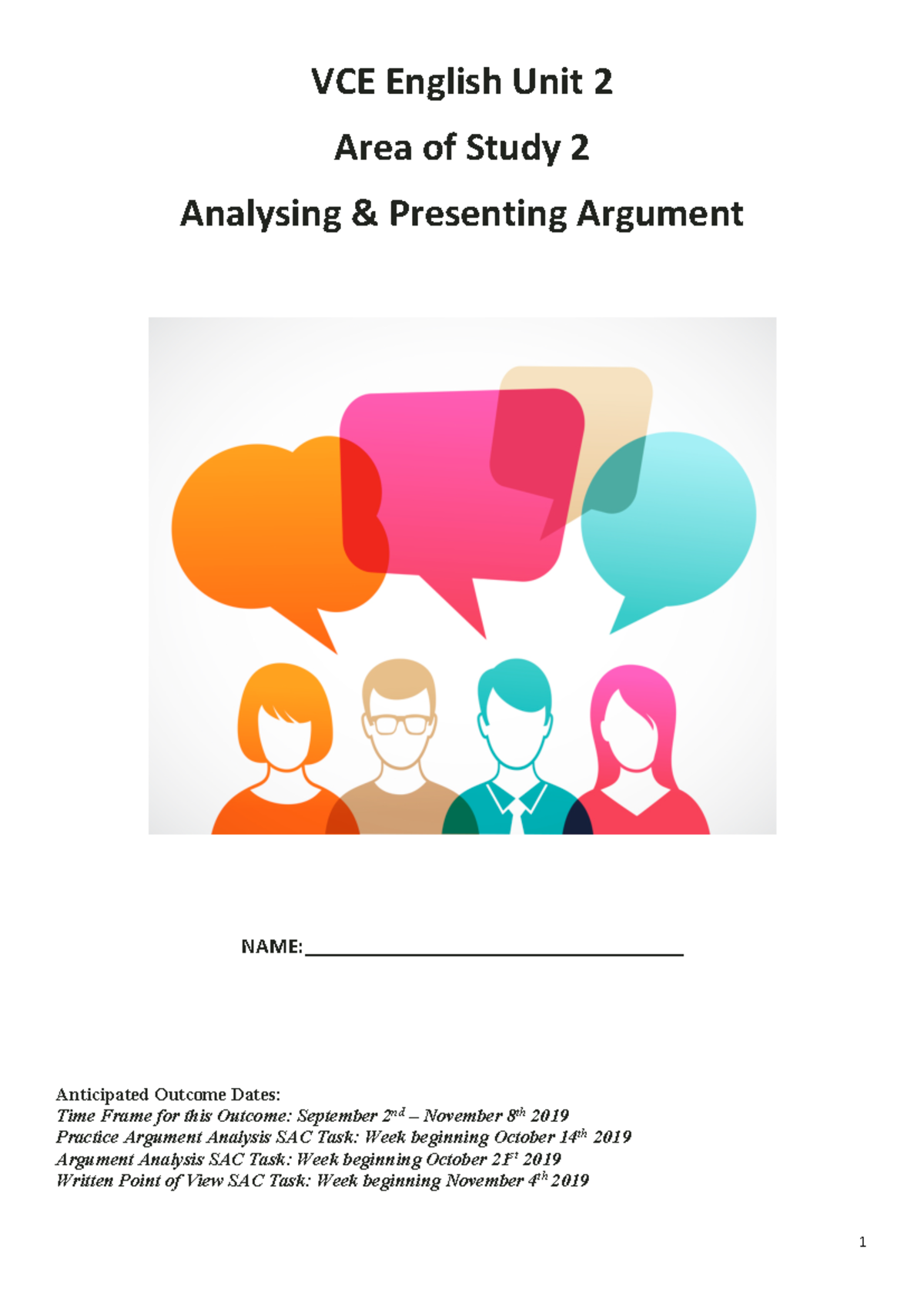 Analysing & Presenting Argument - VCE English Unit 2 Overview (2019 ...