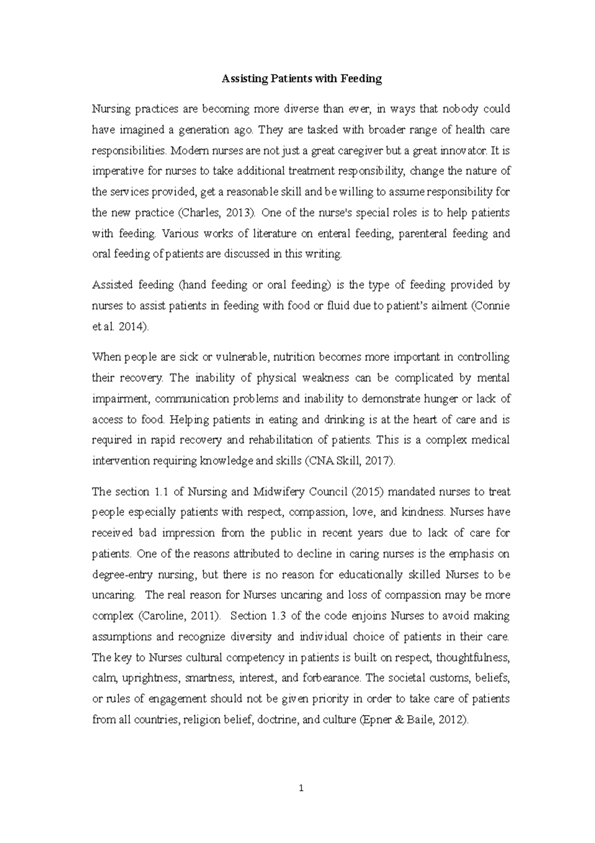 NUR 101: Assisting Patients with Feeding Techniques and Guidelines ...