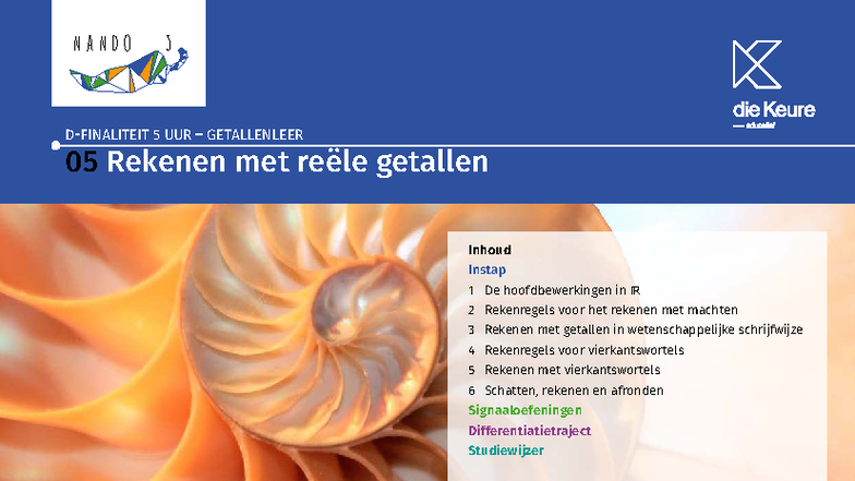 N3 D5 M05 Rekenen met Reële Getallen - Lesmateriaal en Oefeningen - Studocu