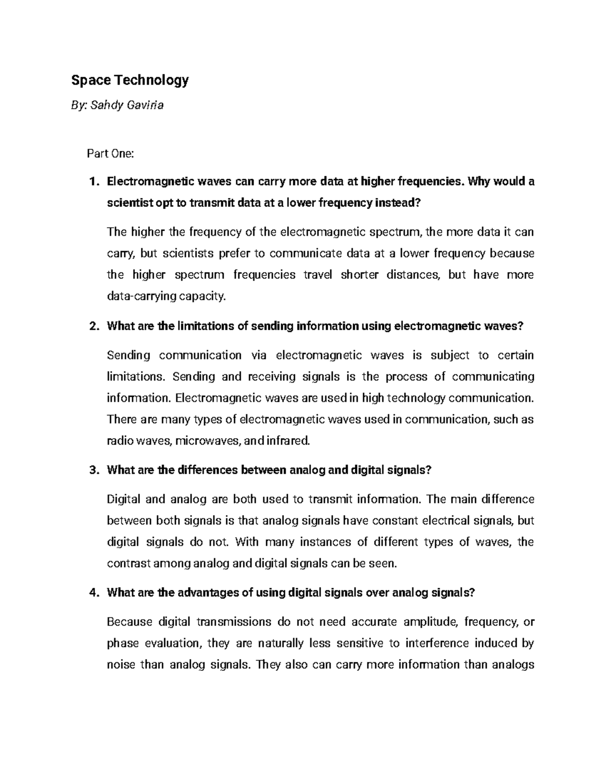 Space Technology - science - Space Technology By: Sahdy Gaviria Part ...