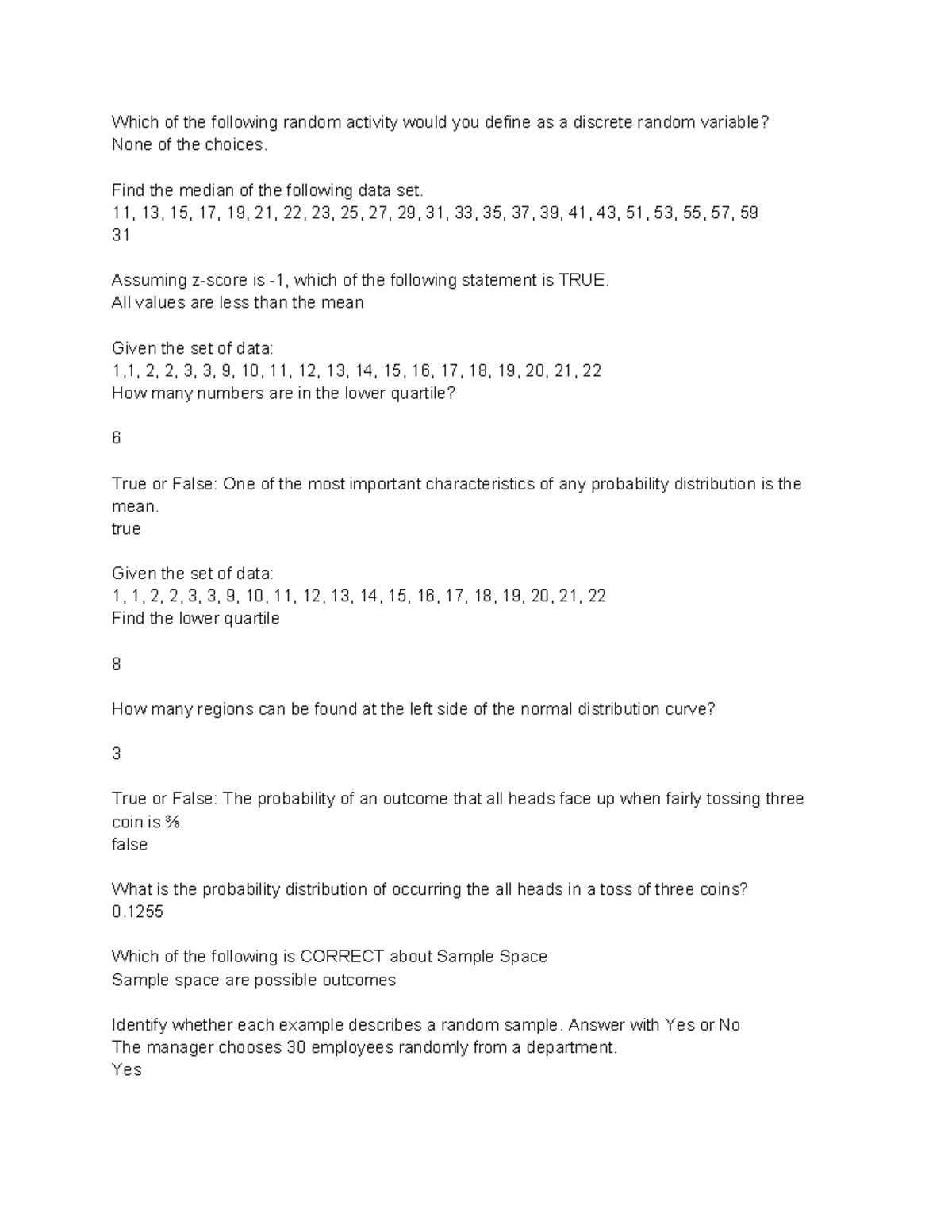 Statistics Sem2 Lecture Notes: Discrete Random Variables ...
