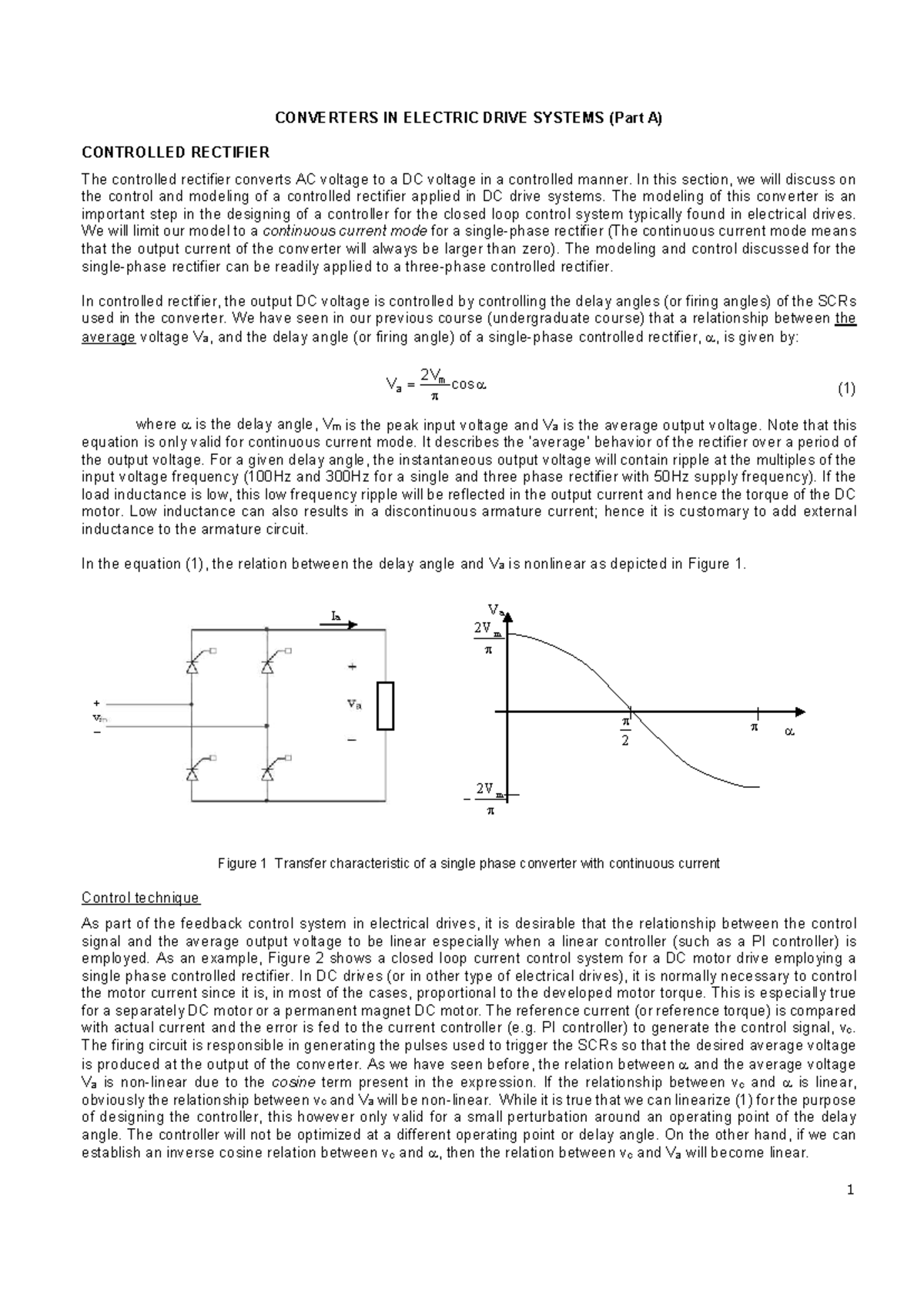 Modeling of power converters for motor drives (ENGR 2019 Module 2 ...