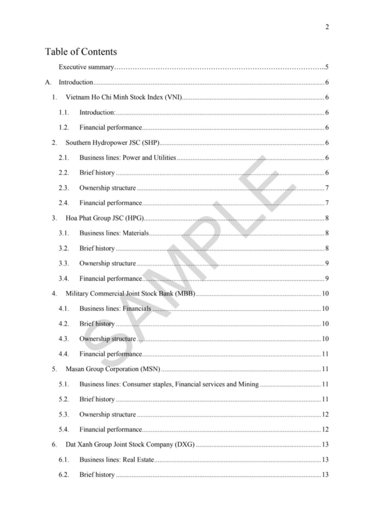 CF Final Report Sample 1-1: Guidelines and Structure - Studocu