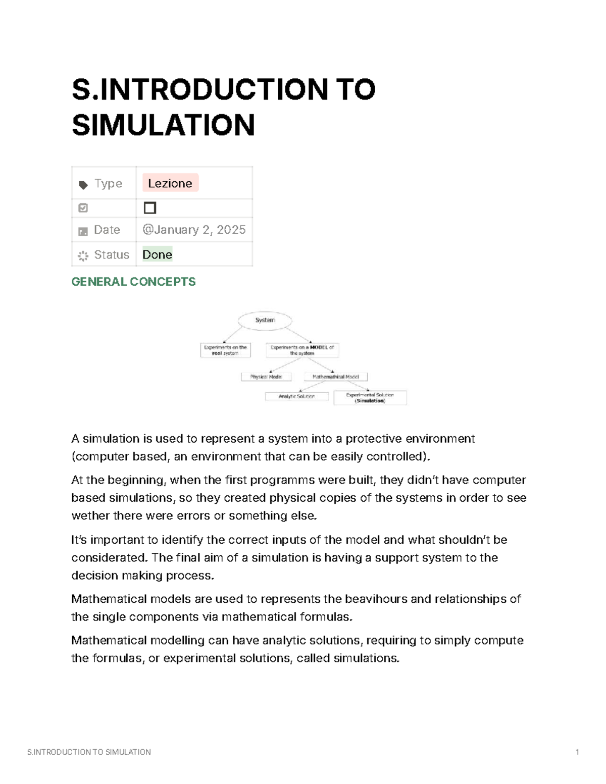 S.INTRODUCTION TO SIMULATION: Key Concepts and Models Overview - Studocu