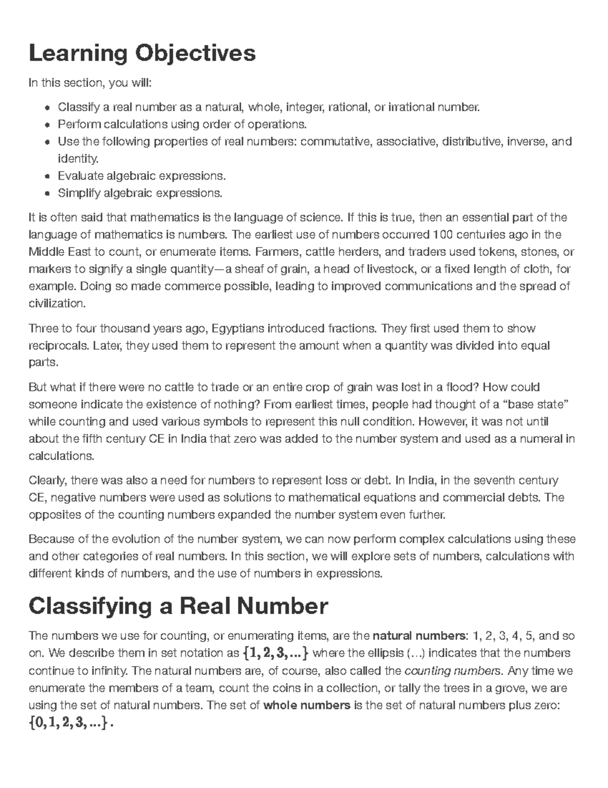 1.1 Real Numbers Algebra Essentials - Algebra and Trigonometry 2 ...