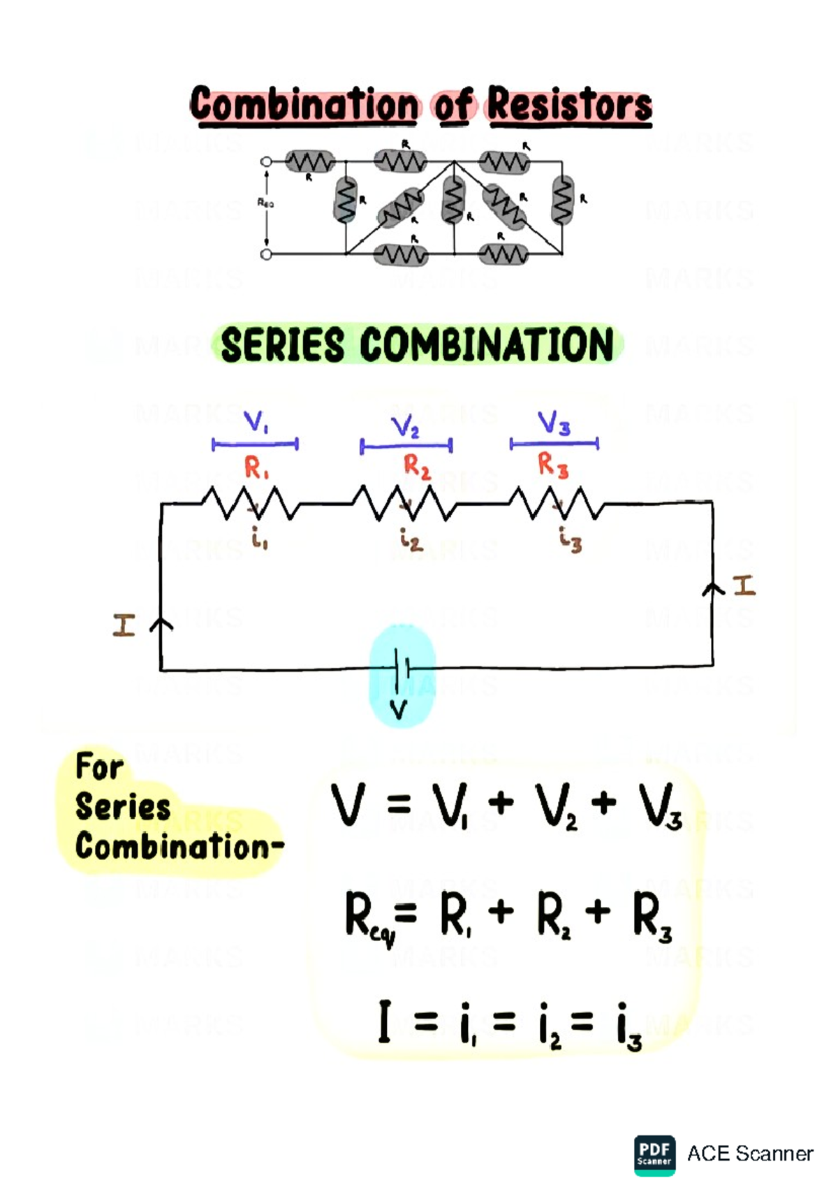 Combination and resistor - Jee (Main + Advance) - Combination of ...