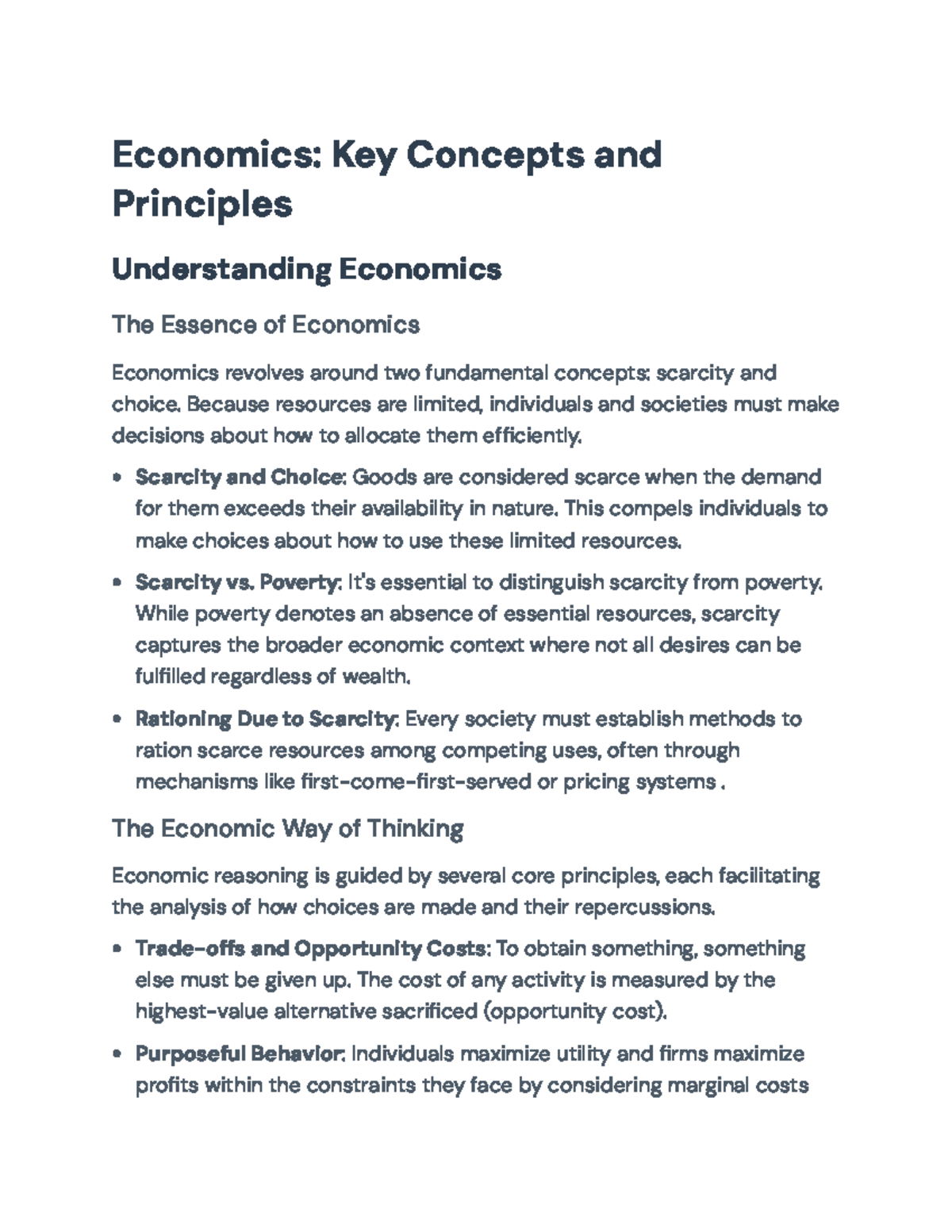Economics 101: Key Concepts, Principles, and Market Mechanisms ...