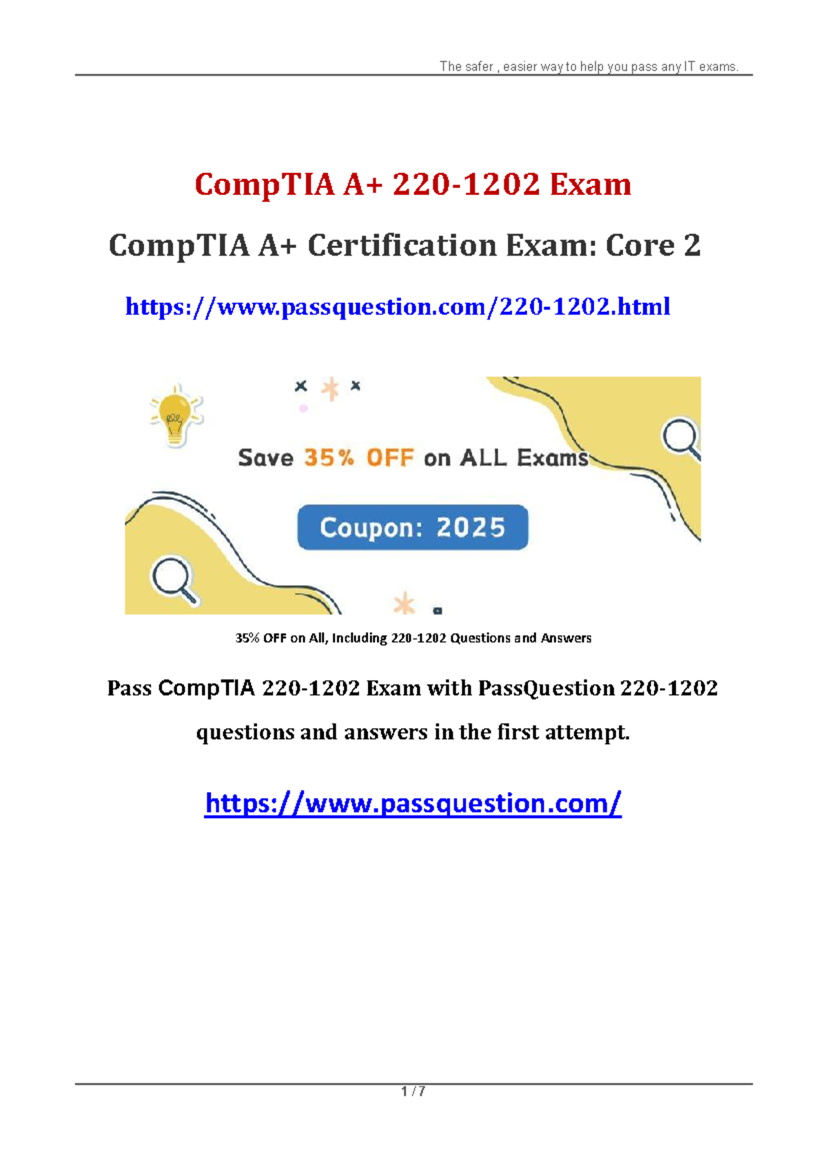 CompTIA A+ 220-1202 Exam: Core 2 Study Guide with Q&A - Studocu